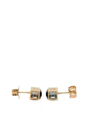 LOUIS VUITTON 2014 Plated Strass Gamble Push Back Earrings Costume Earrings