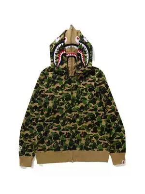 A BATHING APE Full-zip Camouflage-print Hoodie - Green