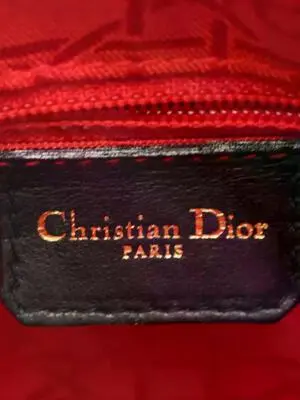Dior Medium Lambskin Cannage Lady Satchel - Black