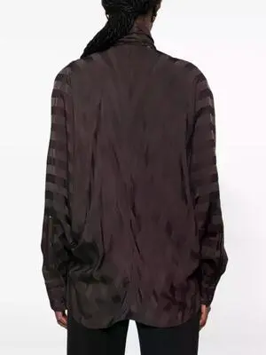 Sportmax Corsaro Pussy-bow Striped Blouse - Brown