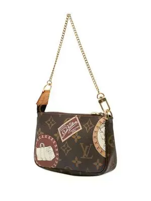 LOUIS VUITTON 2009 Monogram Trunks And Bags Patch Mini Pochette Accessoires Handbag - Brown
