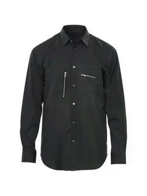 Comme Des Garçons Multi-pocket Zip-detail Shirt - Black