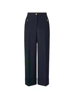 Thom Browne Hopsack Suiting Trousers With Signature Rwb Tab - Blue