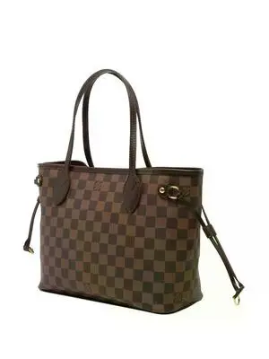 LOUIS VUITTON 2015 Damier Ebene Neverfull Pm Tote Bag