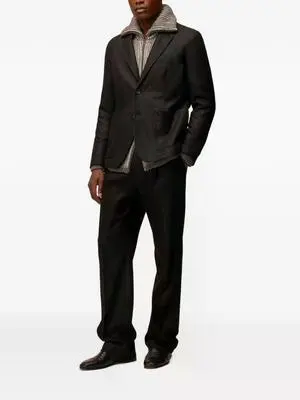 RETORI Single-breasted Flannel Blazer - Grey