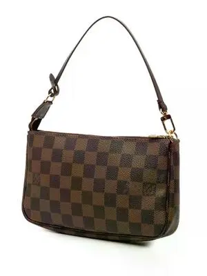 LOUIS VUITTON Damier Ebene Pochette Accessories Shoulder Bag - Brown