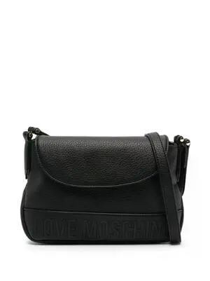 Moschino Logo-embossed Crossbody Bag - Black