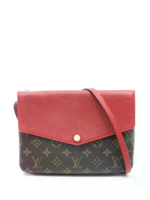 LOUIS VUITTON 2015 Monogram Twice Crossbody Bag - Brown