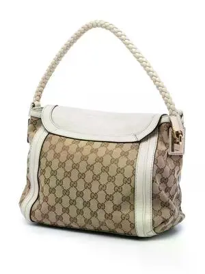 Gucci Gg Canvas Bella Flap Satchel - Neutrals