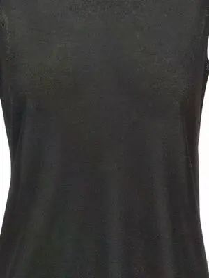GRAN SASSO Lurex-knit Ribbed-trim Top - Black