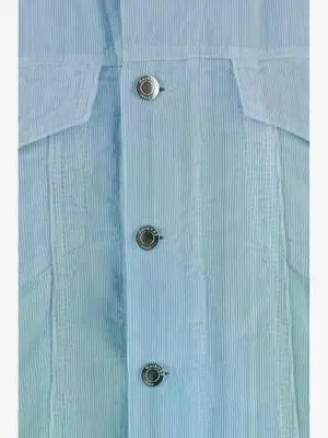 HAIKURE Ribbed-knit Button-up Jacket - Blue