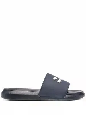 Alexander McQueen Logo-print Slides - Blue