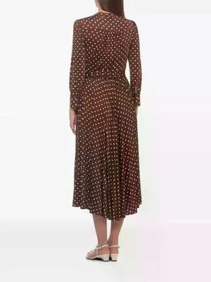 Marella Mlsangelo Polka-dot Belted Midi Dress
