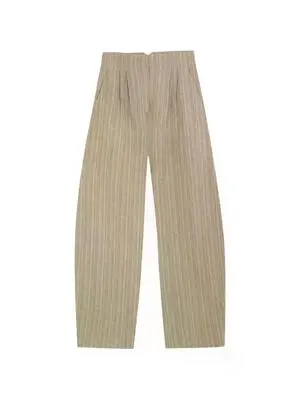 CORTANA Camila Linen Straight-leg Trousers - Neutrals