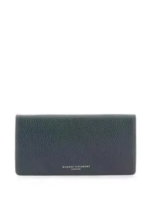 GIANNI CHIARINI Grain Pebbled Leather Wallet - Blue