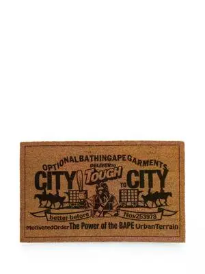 A BATHING APE Graphic-print Doormat - Brown