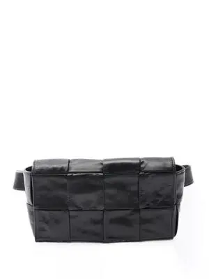 Bottega Veneta 2010s Cassette Intrecciato Belt Bag - Black