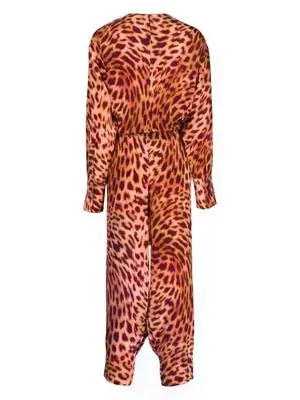 Stella McCartney Leopard Print Tie-waist Jumpsuit
