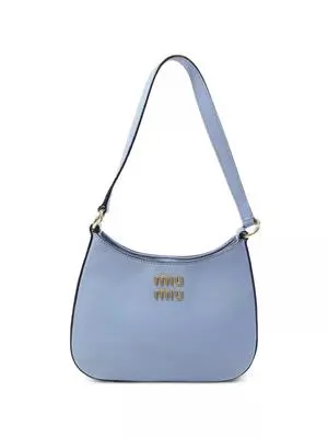 Miu Miu Madras Leather Shoulder Bag - Blue