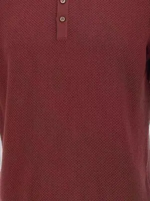 GRAN SASSO Honeycomb Cotton Polo Shirt