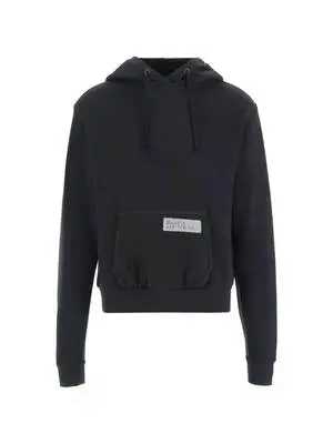 MAISON MARGIELA Logo-print Hoodie - Blue