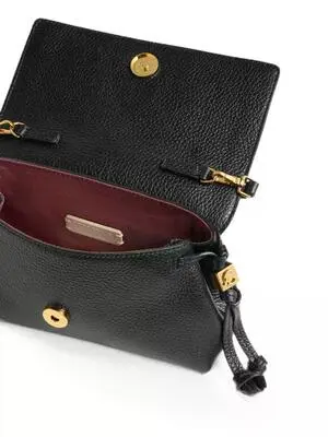 COCCINELLE Thess Grained Leather Shoulder Bag - Black