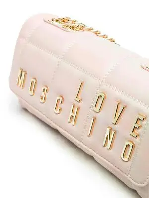 Moschino Quilted Leather Logo Cross-body Bag
