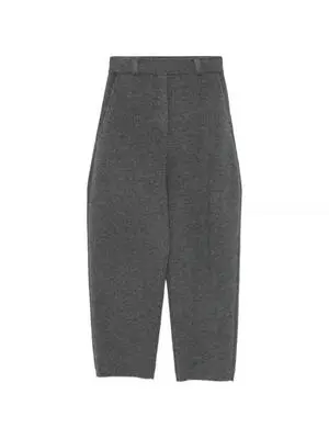 LISA YANG Wrenda Belt-loop Knitted Trousers - Grey