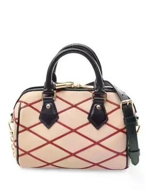 LOUIS VUITTON 2010s 20 Speedy Bandouliere Malletage Tote Bag - Neutrals