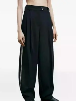 Patrizia Pepe Buckle-detail Side-slit Trousers