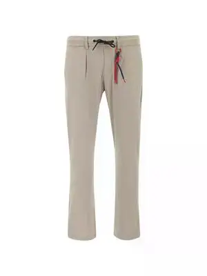 PEOPLE OF SHIBUYA Drawstring Waist Pleated Trousers - Neutrals