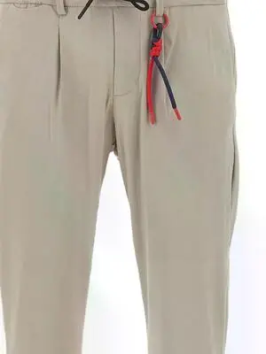 PEOPLE OF SHIBUYA Drawstring Waist Pleated Trousers - Neutrals