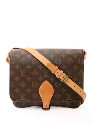 LOUIS VUITTON 1990 Monogram Cartesier Gm Shoulder Bag - Brown