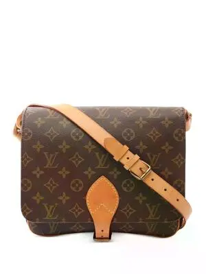 LOUIS VUITTON 1990 Monogram Cartesier Gm Shoulder Bag - Brown