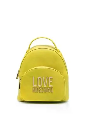 Moschino Logo-plaque Zip Backpack - Green