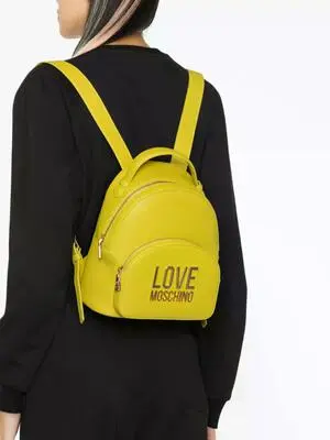 Moschino Logo-plaque Zip Backpack - Green