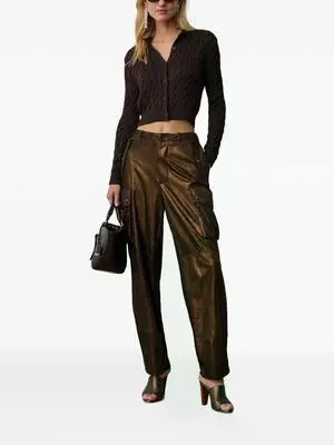 Ralph Lauren Cable-knit Cropped Cardigan - Brown