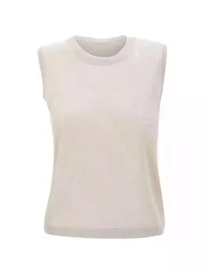 GRAN SASSO Ribbed-knit Lurex Top