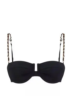 Zimmermann Roselight Chain-link Strap Bikini Top - Black