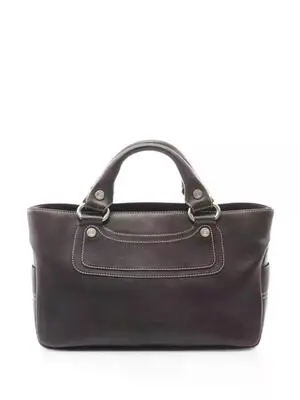 Celine 2000s Boogie Leather Tote Bag - Brown