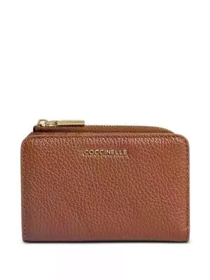 COCCINELLE Metallic Soft Grained Leather Wallet - Brown