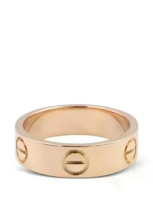 Cartier Cartier 18K Pink Gold Engraved Logo Ring Pink