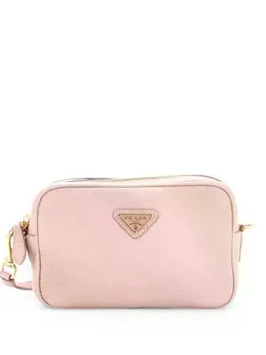 Prada Camera Bag Calfskin Leather Mini Crossbody Bag - Pink