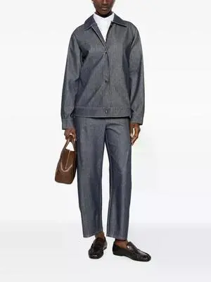 Max Mara Fante Contrast-stitch Jacket - Blue
