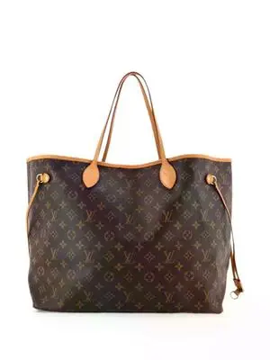LOUIS VUITTON Neverfull Monogram Canvas Gm Tote Bag - Brown