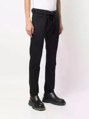 Off-White Industrial-belt Slim-cut Jeans