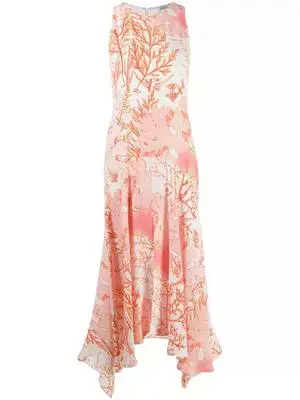 Stella McCartney Tropical Print Sleeveless Dress - Orange