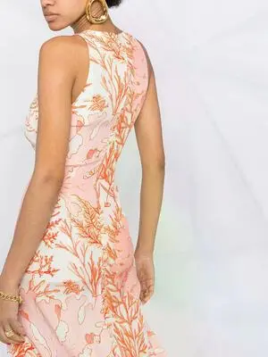 Stella McCartney Tropical Print Sleeveless Dress