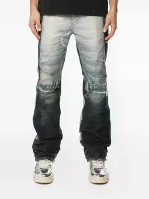 PURPLE BRAND Distressed Patchwork Jeans - Blue