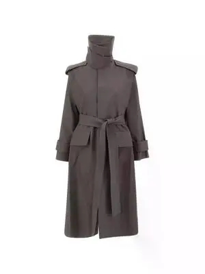 Victoria Beckham Philippa Belted Trench Coat - Grey